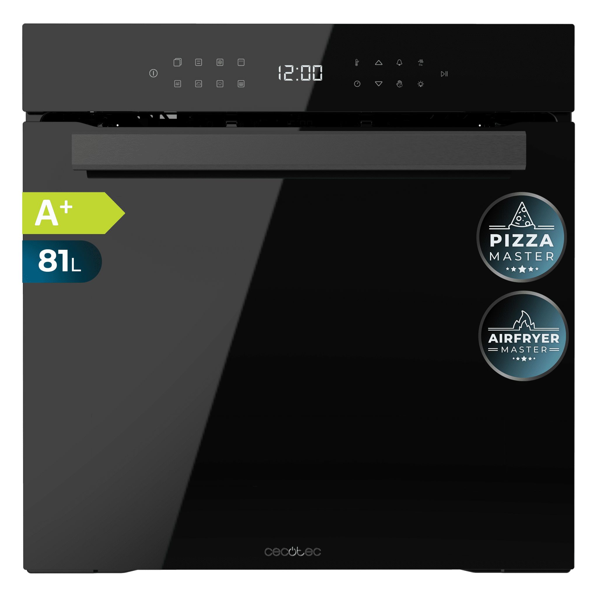 Bolero Hexa P506000 Glass Black A+ Horno integrable Pirolítico Cecotec