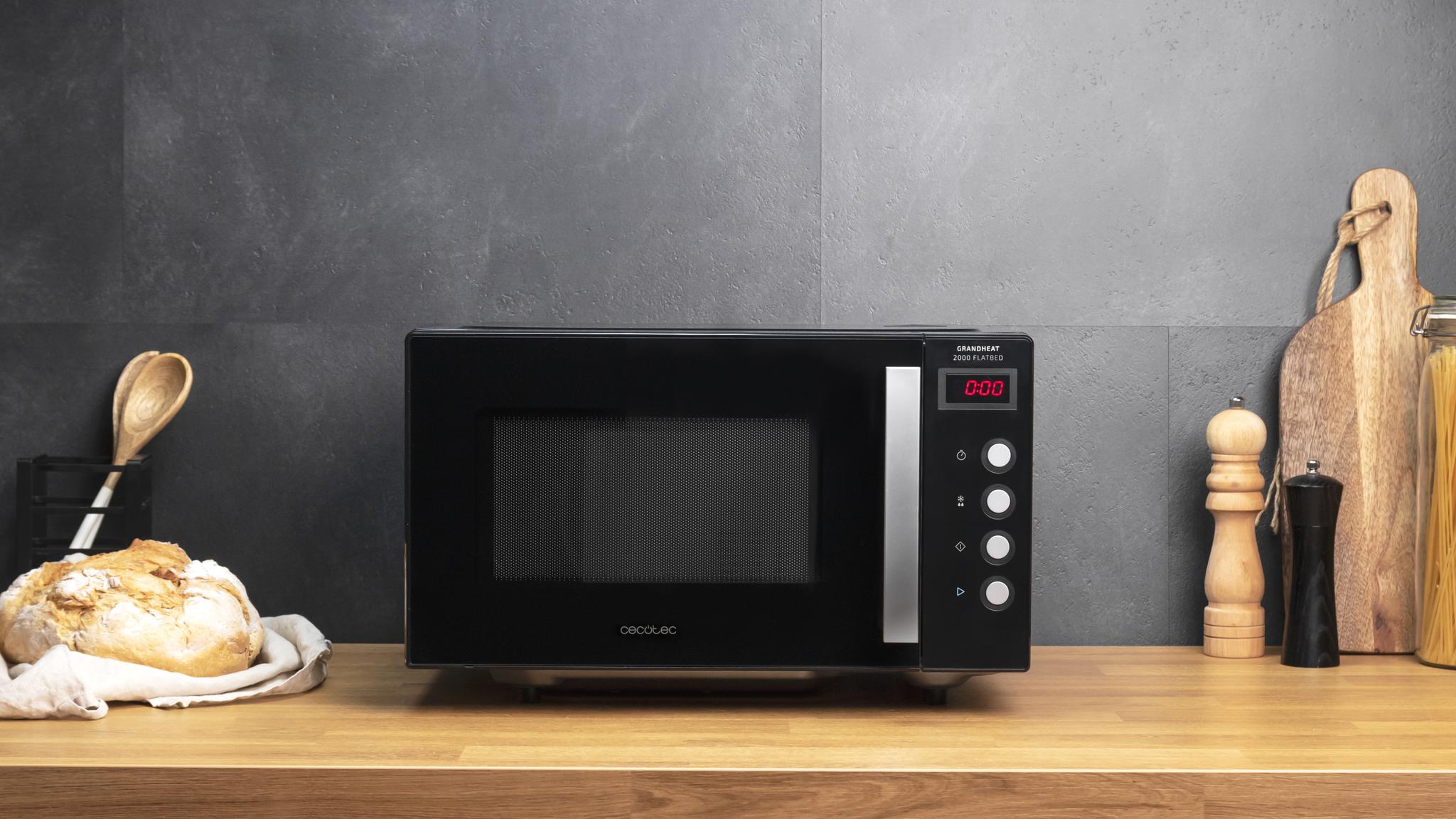 GrandHeat 2000 Flatbed Black Micro-ondes sans plateau tournant avec 20 ...