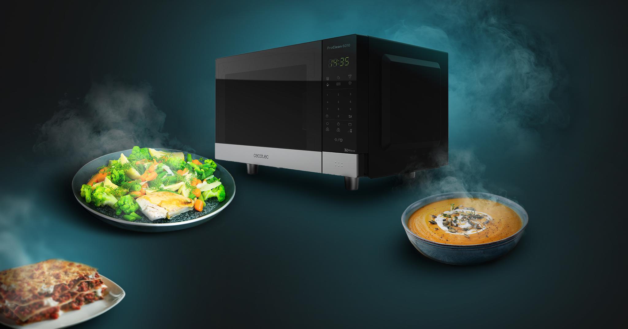ProClean 6010 Inox Micro-ondes digital de 23 litres Cecotec