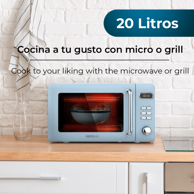 ProClean 5110 Retro Blue Microondas con grill Cecotec