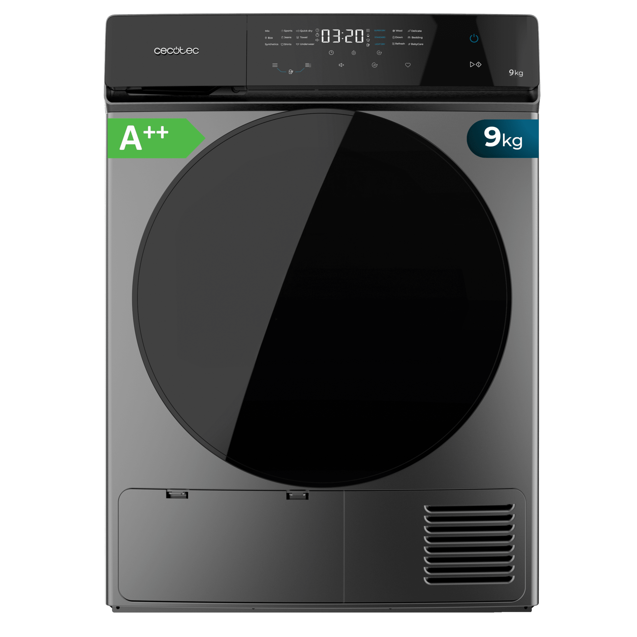 Bolero DressCode Dry 9400 Steel A++ Secadora de ropa 9kg Cecotec