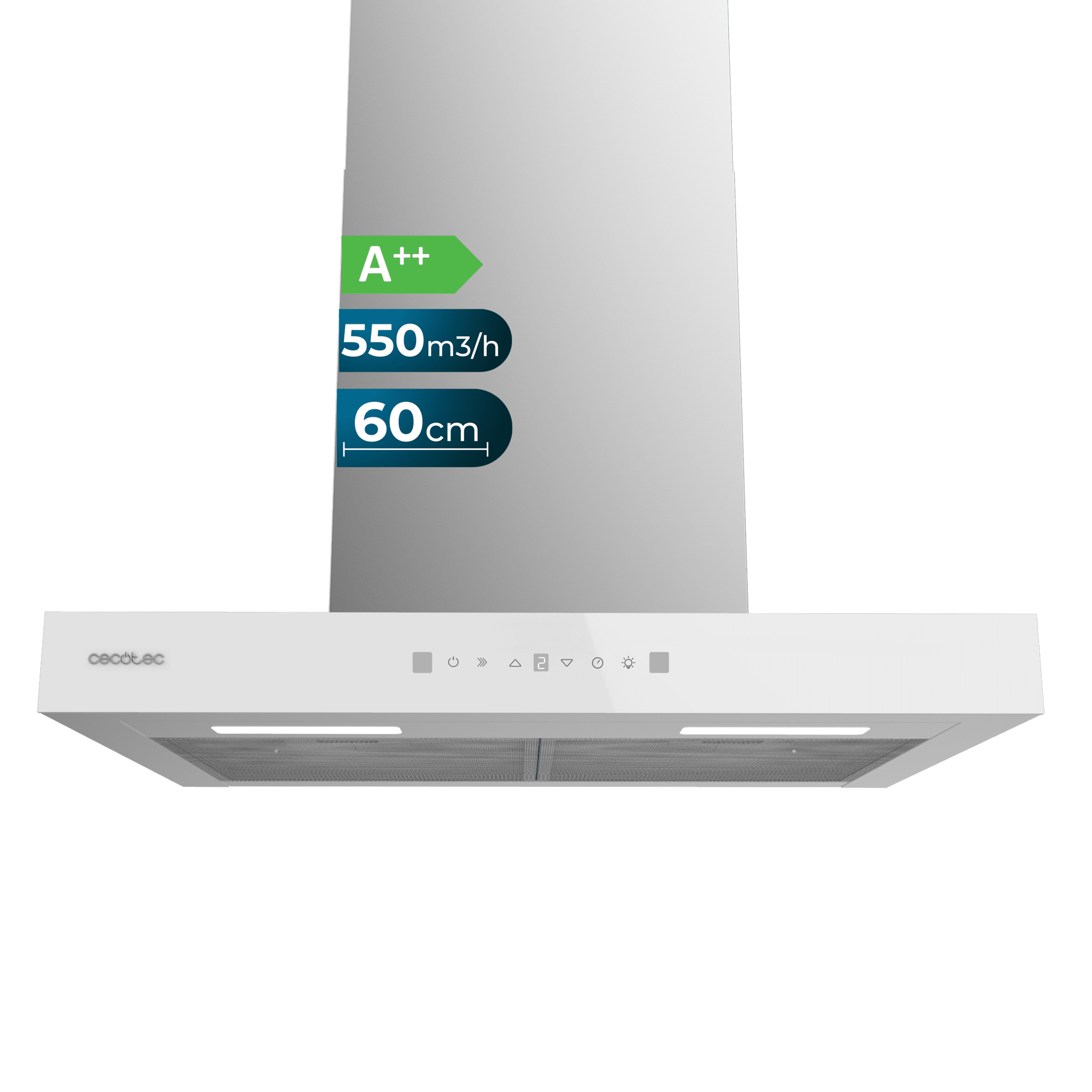 Bolero Flux TT 605500 Glass White A++ Cappa T Cecotec