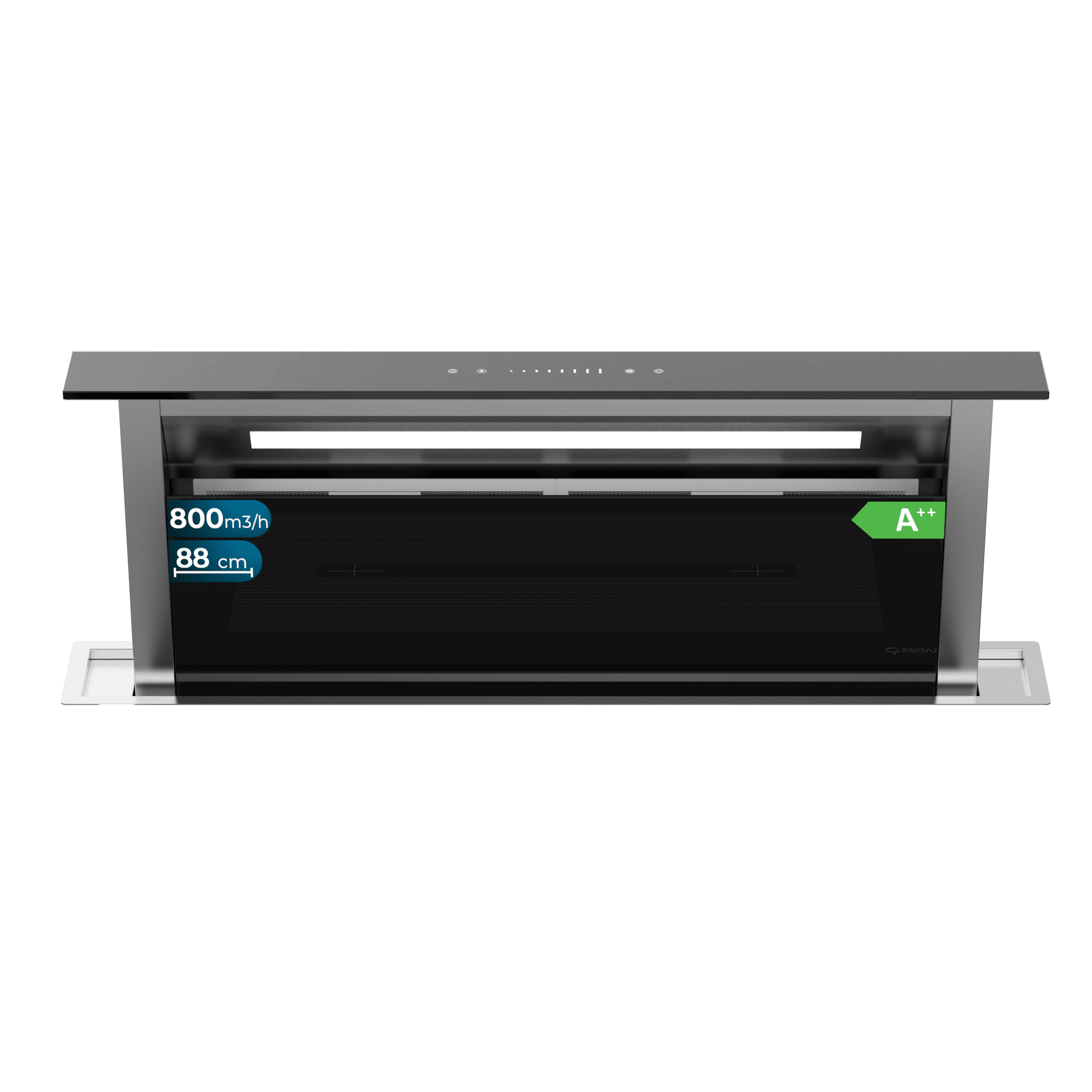 Bolero Flux ET 908000 Glass Black A++ Exaustor de bancada Cecotec