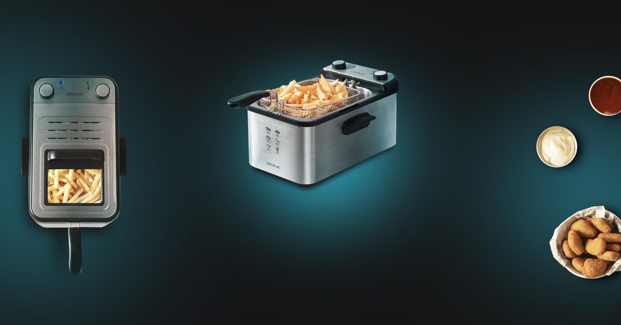 CleanFry Infinity 3000 Full Inox Freidora eléctrica 3 litros Cecotec