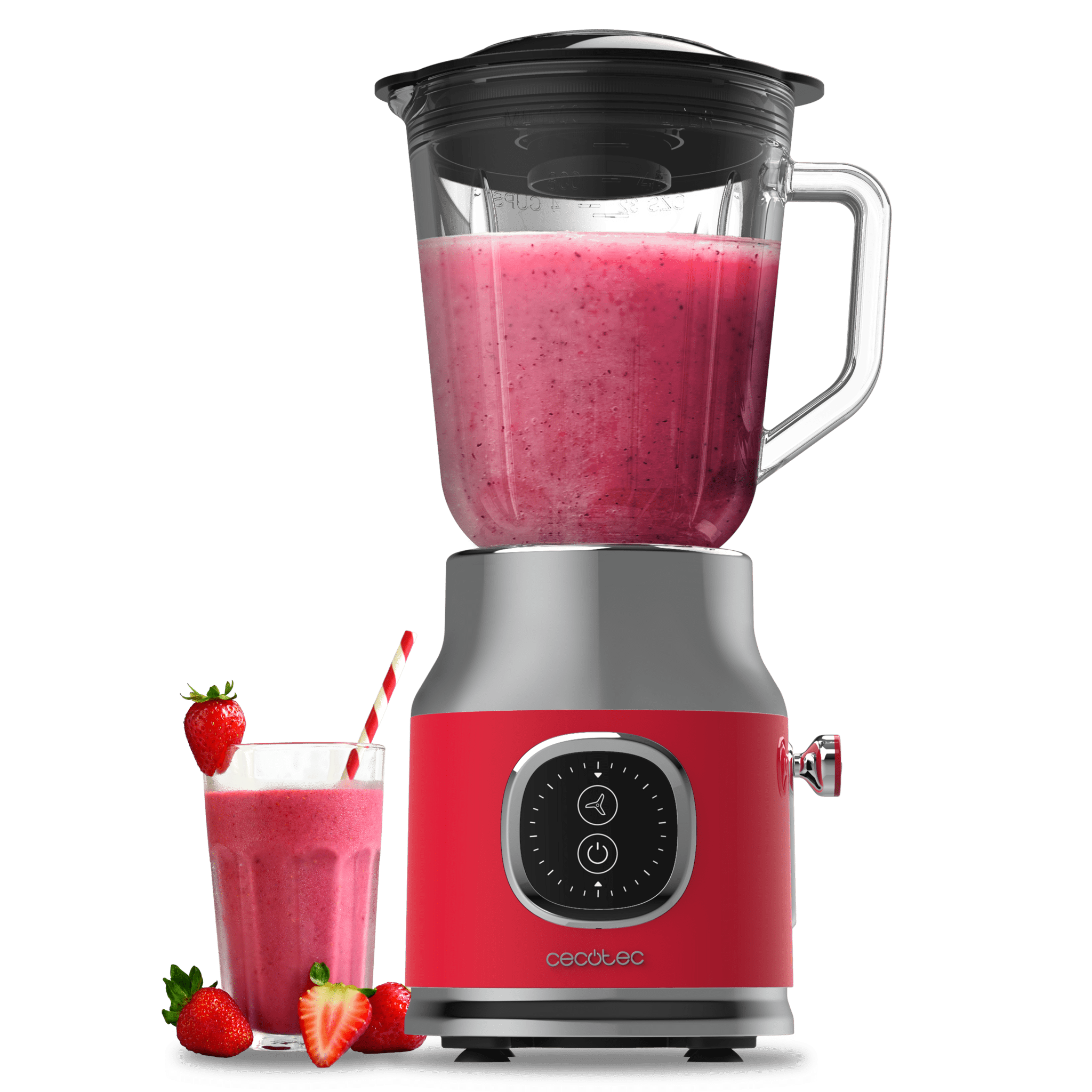 RetroTwist Red mélangeur en verre Cecotec