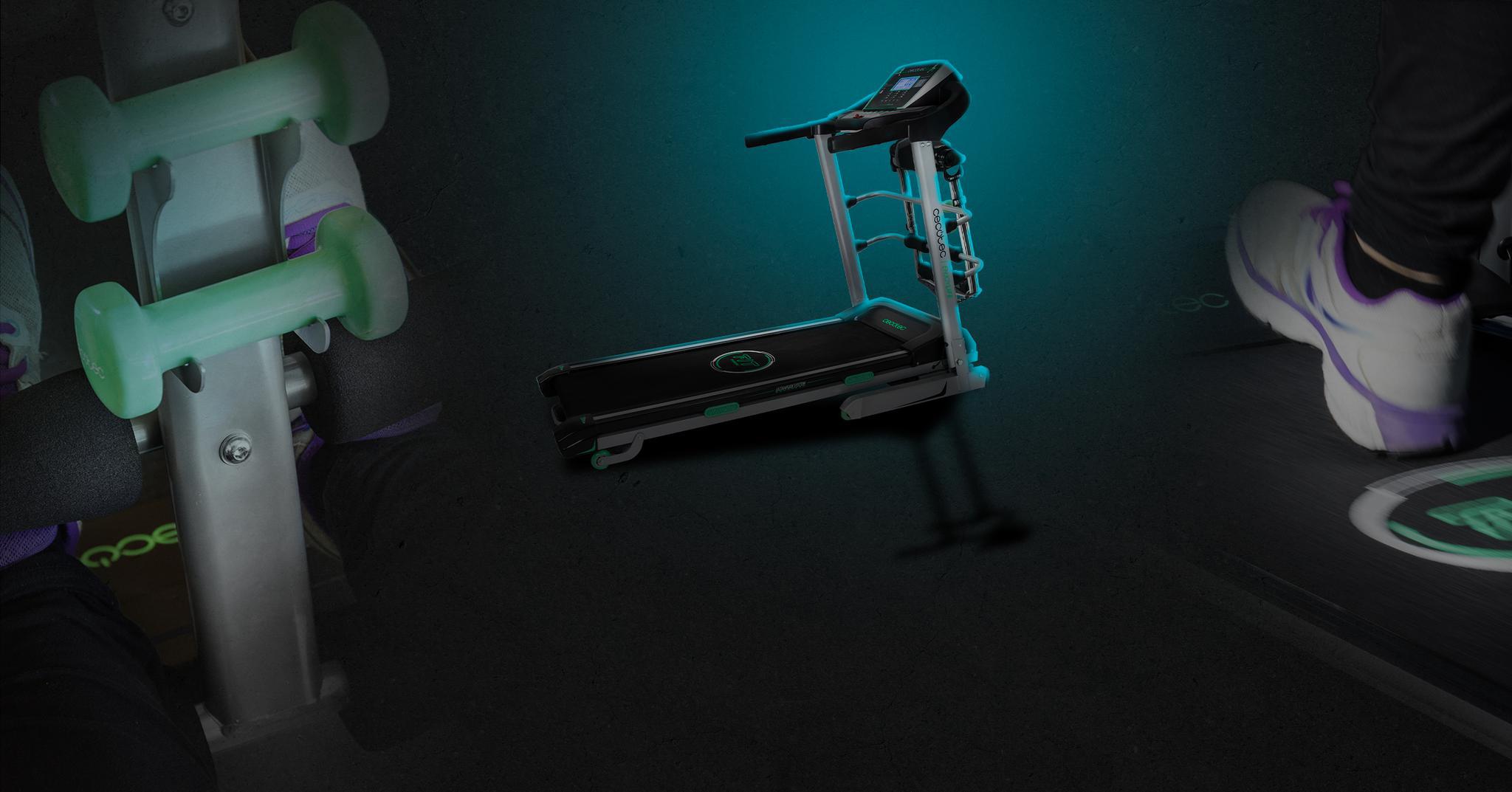 ExtremeTrack Vibrator Cinta de correr plegable eléctrica Cecotec