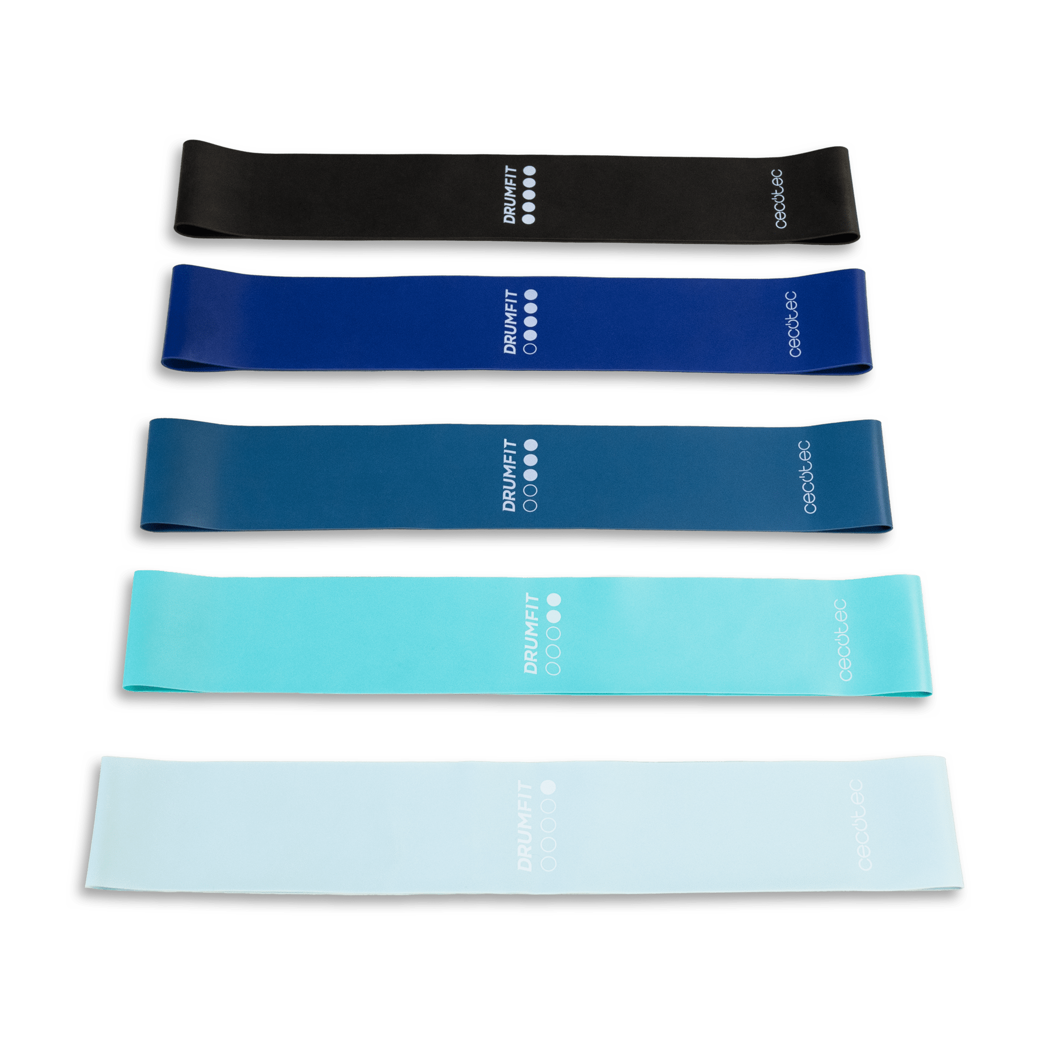 DrumFit Resistance Band Set Ensemble Ensemble de 5 élastiques Cecotec