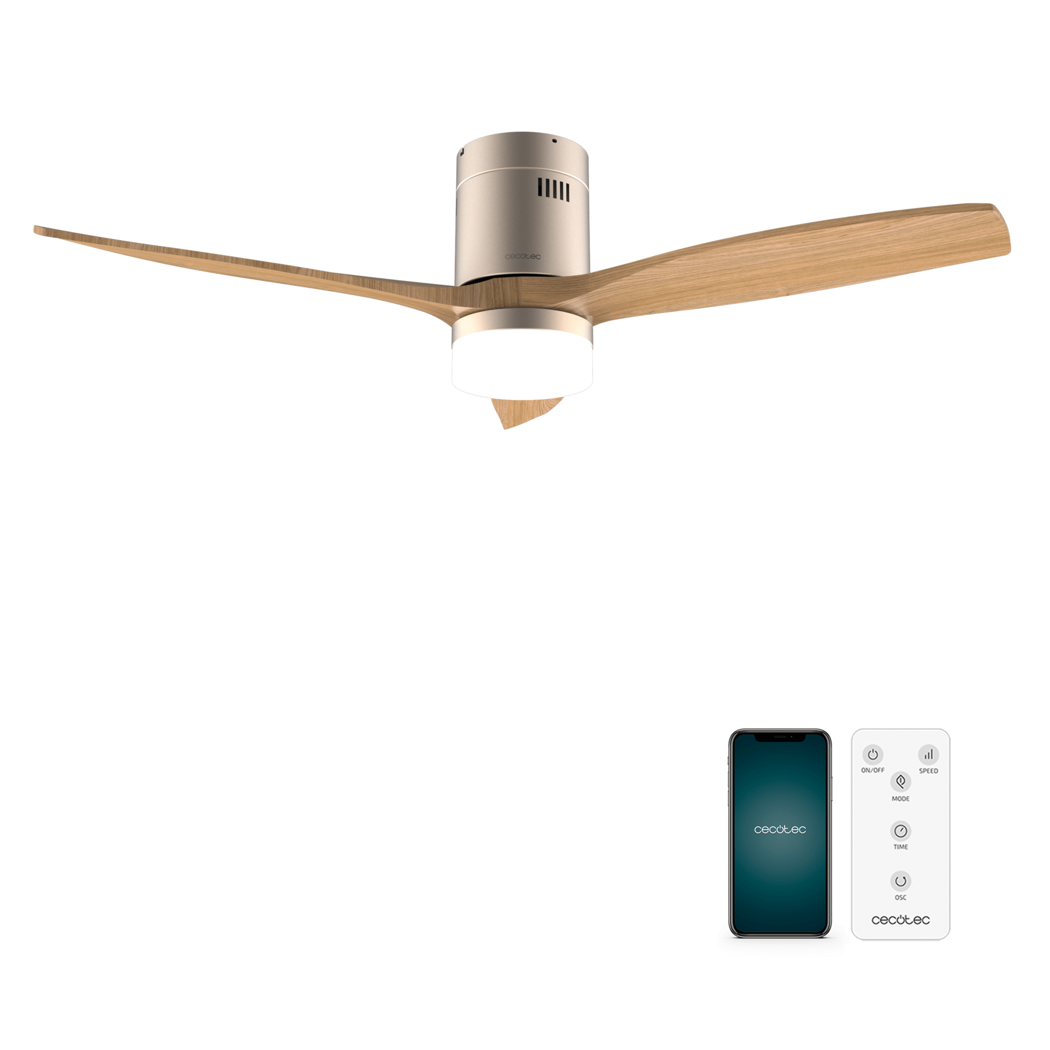EnerSile Aero 5600 Aqua GoldWhiWood Con Ventilatore Cecotec