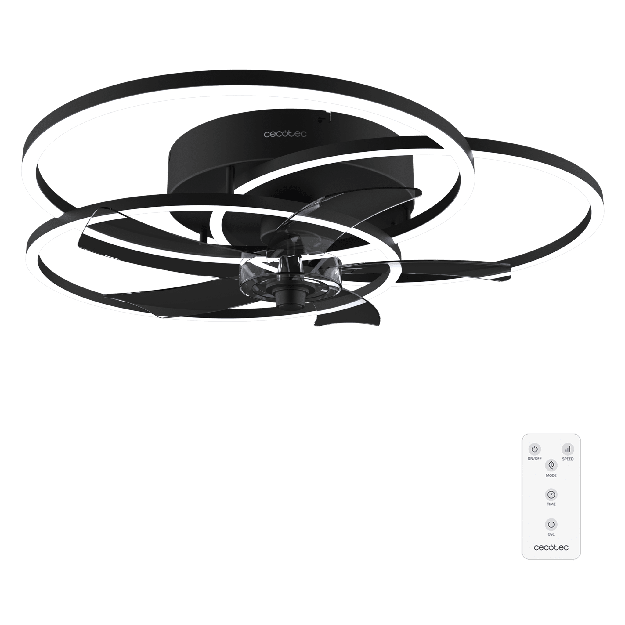 EnergySilence LampAero 670 FlowLight Ventilador de techo de diseño y mando a distancia Cecotec