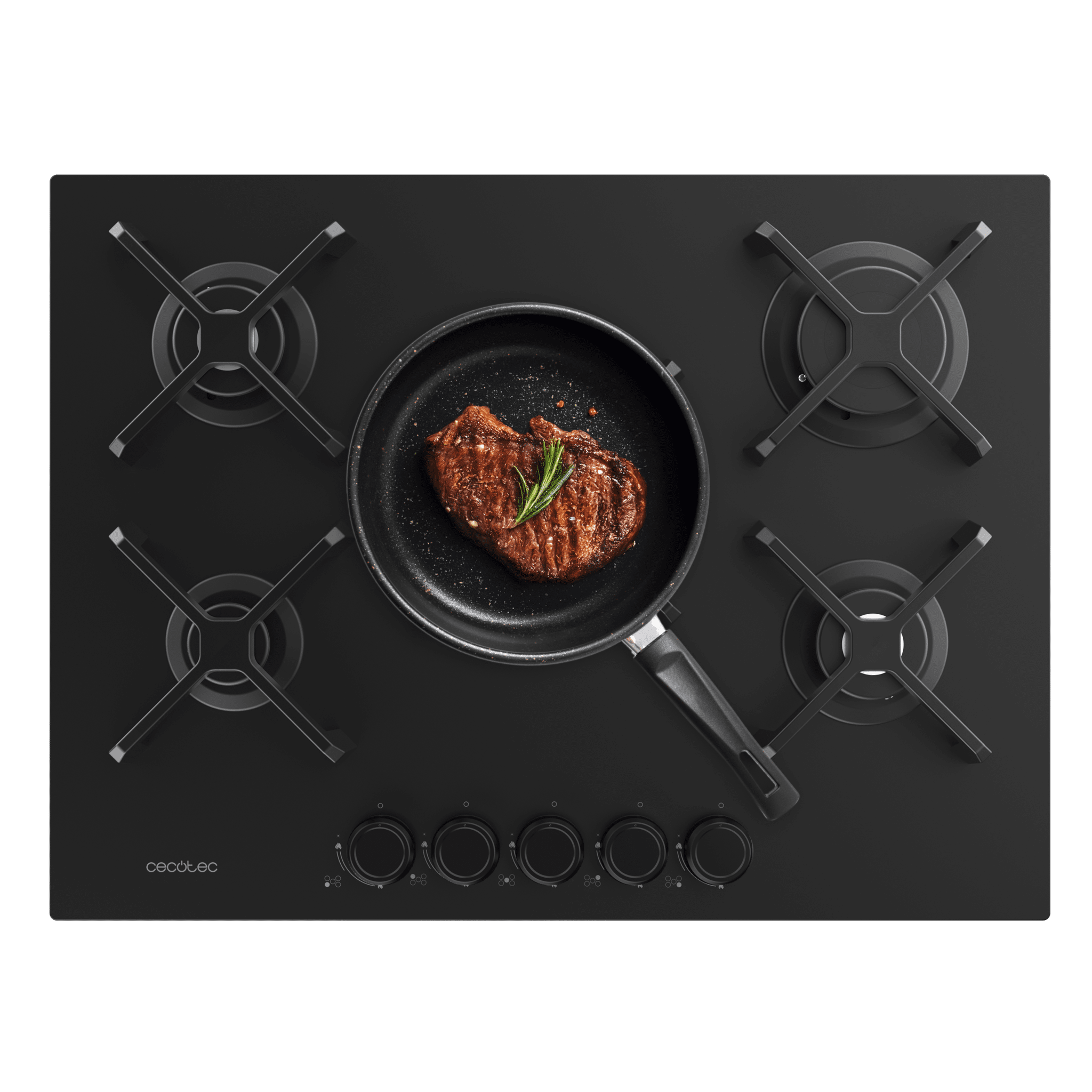 Bolero Squad G 5400S Nano Glass Piano cottura a gas Cecotec