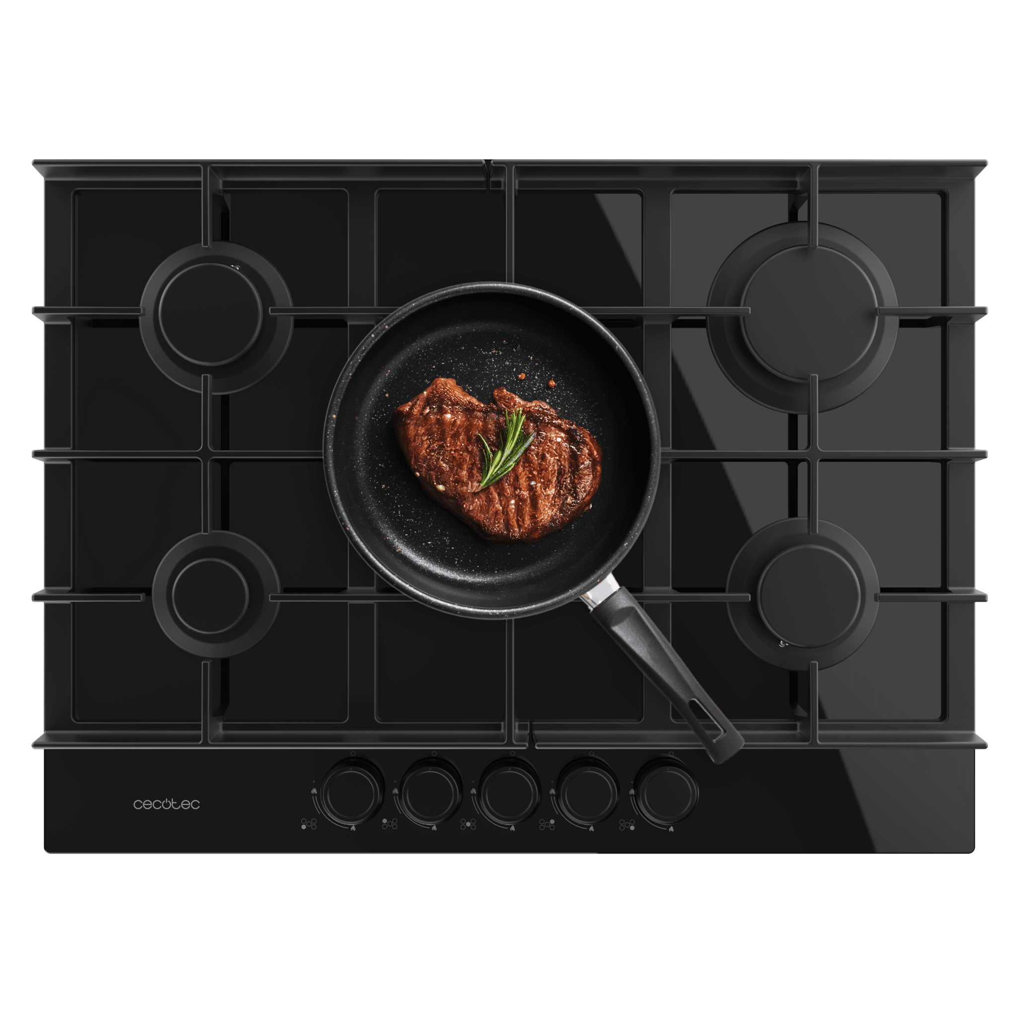 Bolero Squad G 5400F Glass Black Placa de gas Cecotec