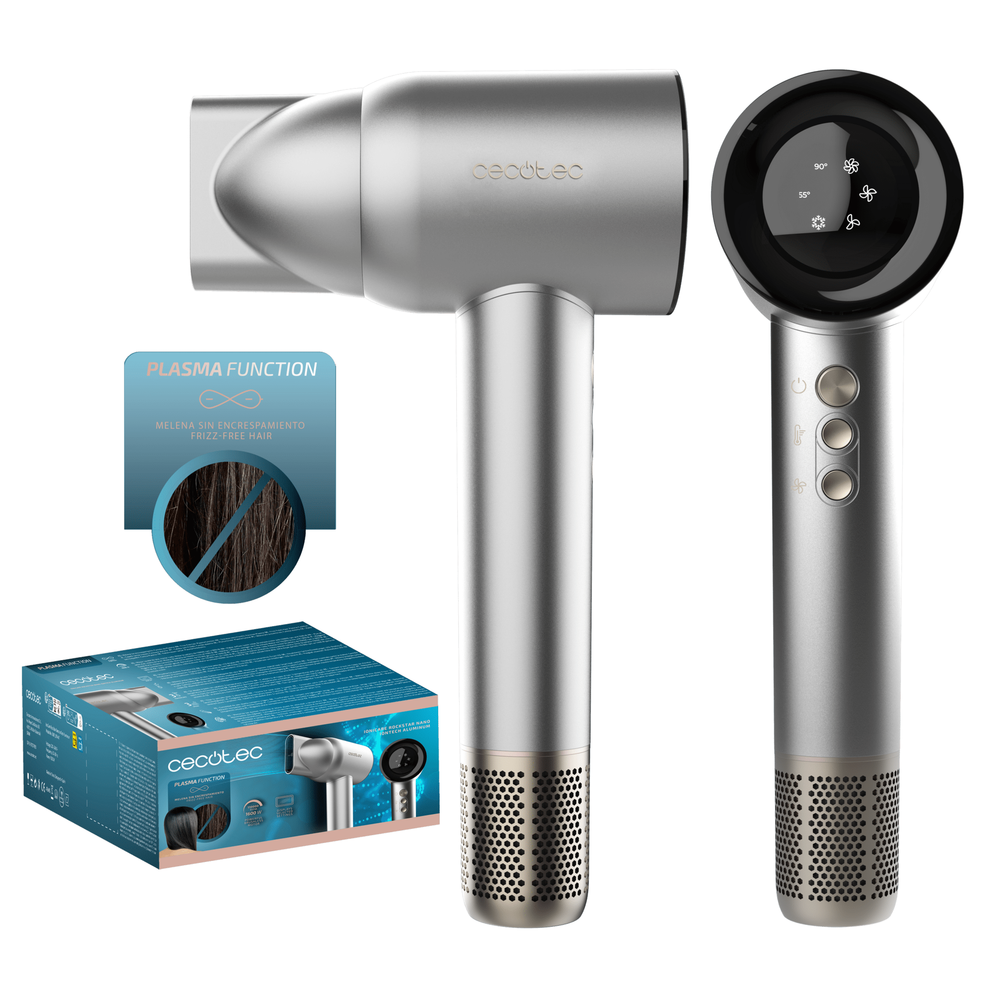 IoniCare RockStar Nano IonTech Aluminum secador de cabelo Cecotec