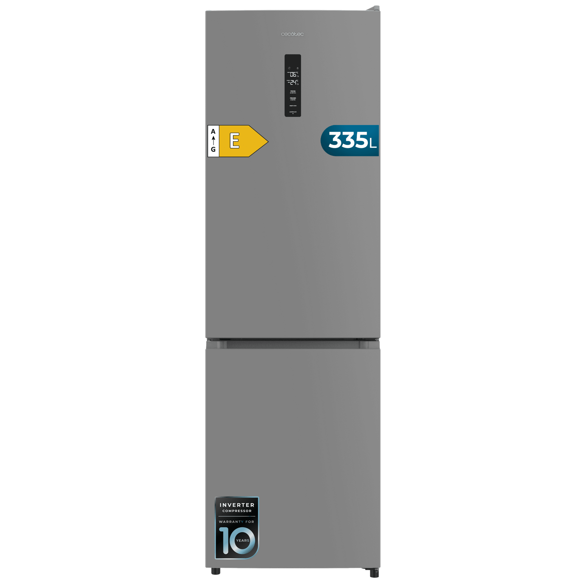 Bolero CoolMarket Combi 335 Grey E Frigorífico combi Cecotec
