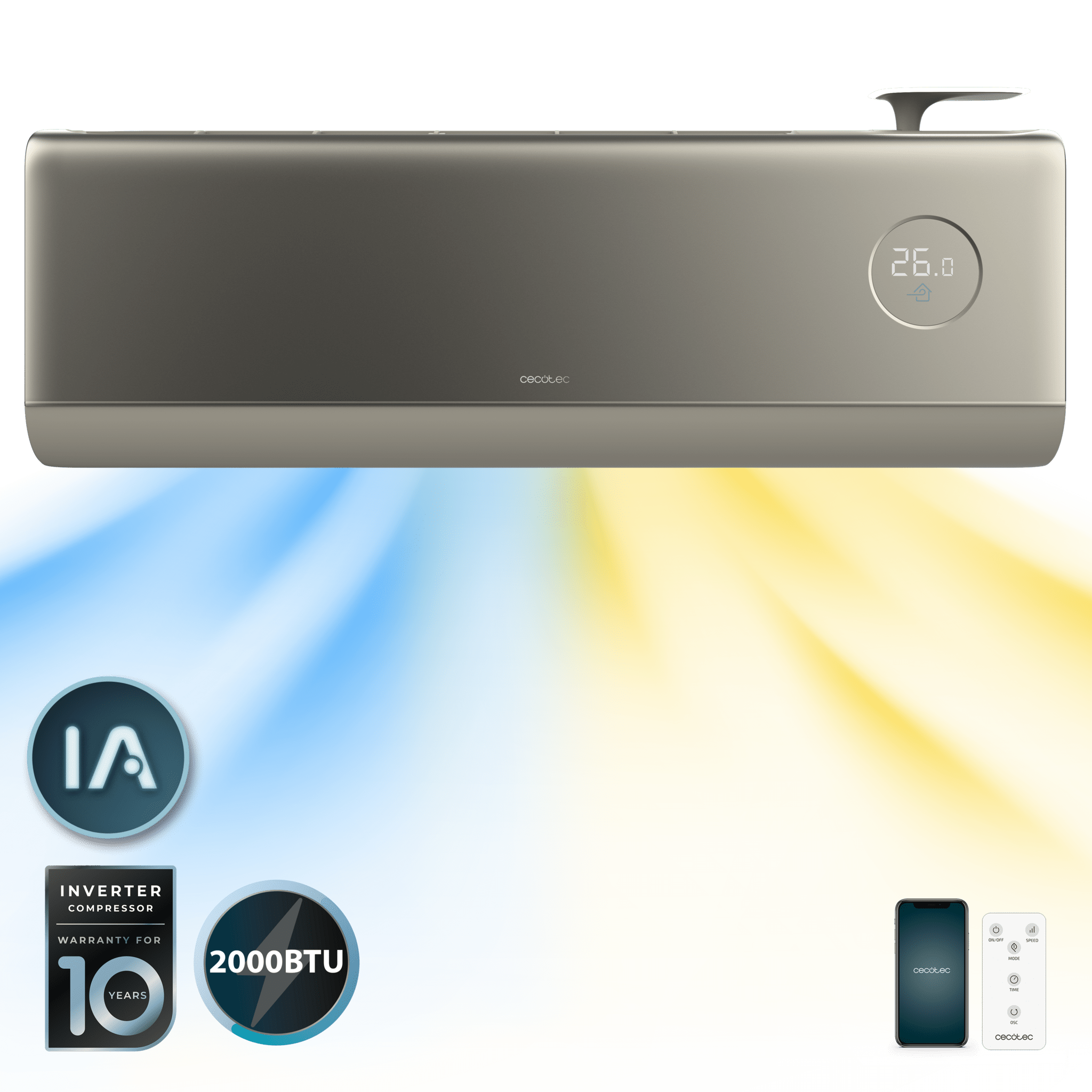 AirClima 12000 Wind PRO AI Climatisation split Cecotec