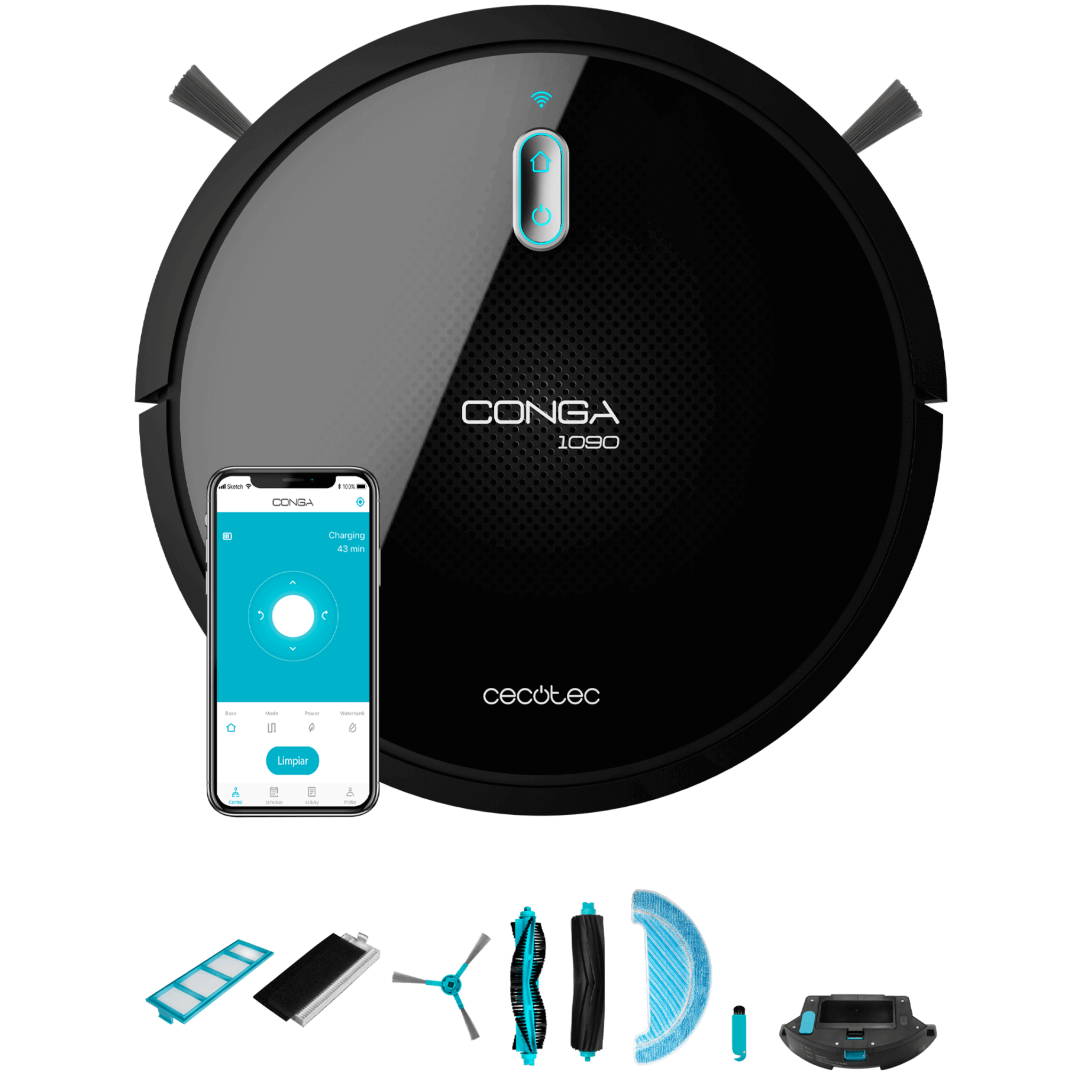 Conga 1090 Connected Force Robot aspirapolvere Cecotec